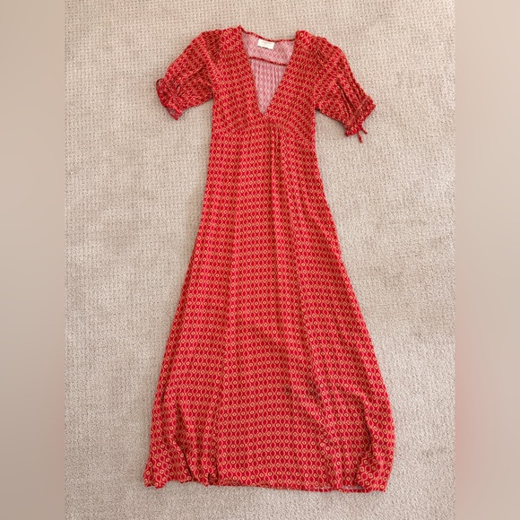 Auguste The Label | Dresses | Auguste Annamika Red Gold Print Maxi ...
